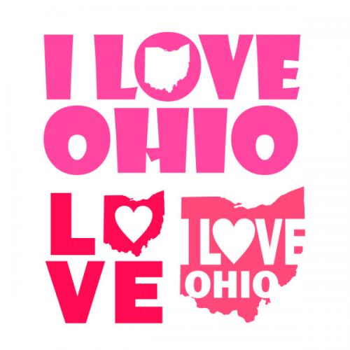 I Love Ohio Cuttable Design | Apex Designs & Fonts