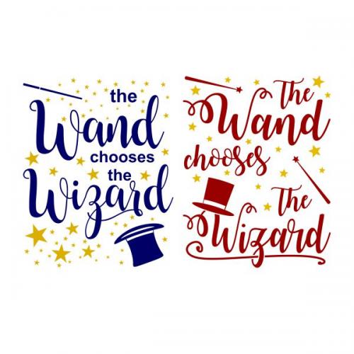 The Wand Chooses the Wizard Cuttable Design | Apex Designs & Fonts