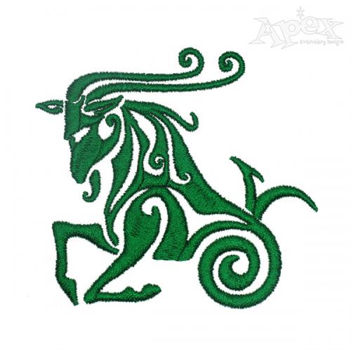 Capricorn Embroidery Design | Apex Monogram Designs & Fonts