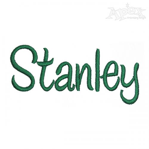 Stanley Embroidery Font | Apex Monogram Designs & Fonts