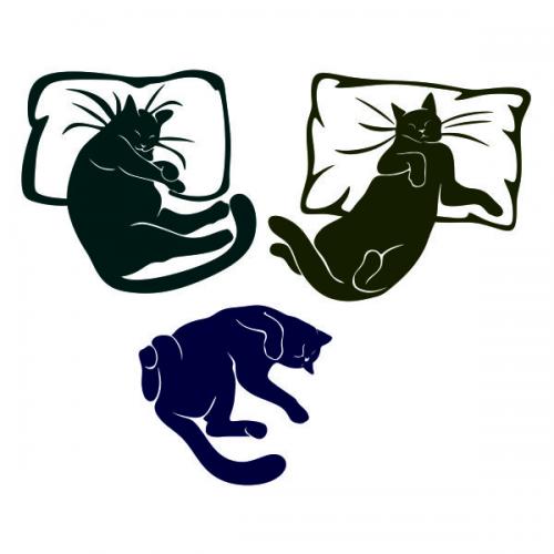 Lazy Napping Cat Svg | Apex Designs & Fonts