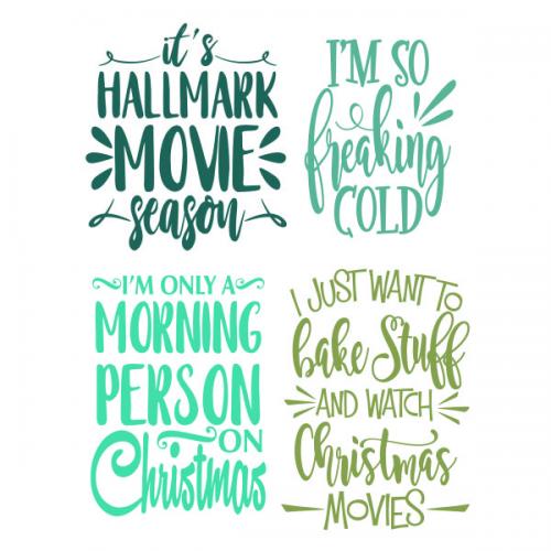 Hallmark Christmas Movie Quotes Pack SVG Vector Designs