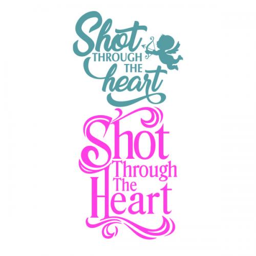 Shot Through the Heart Cuttable Design | Apex Designs & Fonts