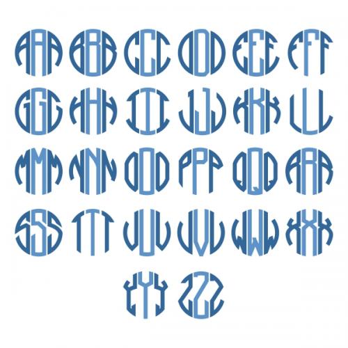Tall Circle Monogram TrueType Font | Apex Embroidery Designs, Monogram ...