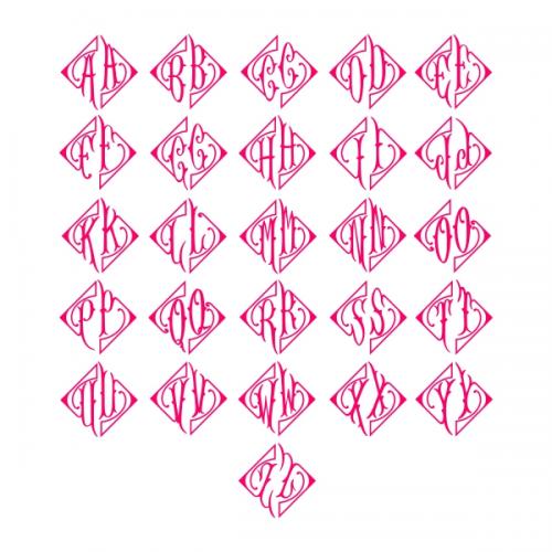 Triangle Two Monogram TrueType Font | Apex Embroidery Designs, Monogram ...