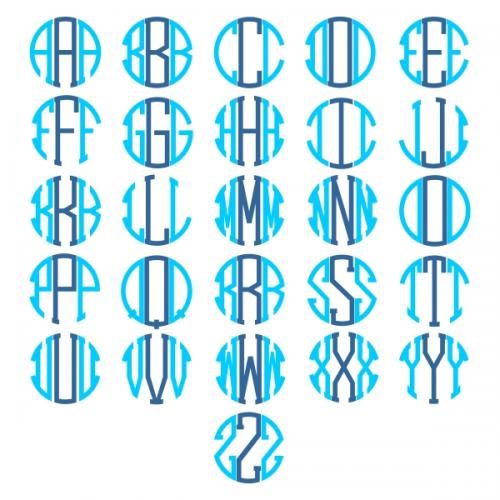 Circle Sport Monogram TrueType Font | Apex Embroidery Designs, Monogram ...