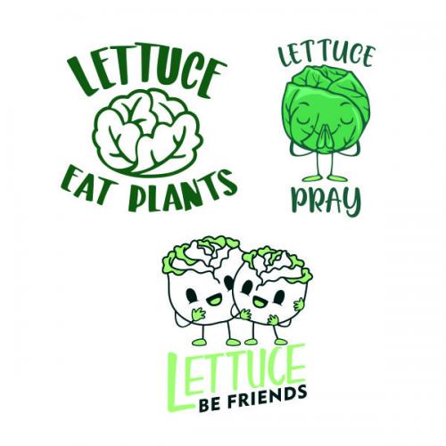Lettuce Pack Cuttable Design | Apex Designs & Fonts