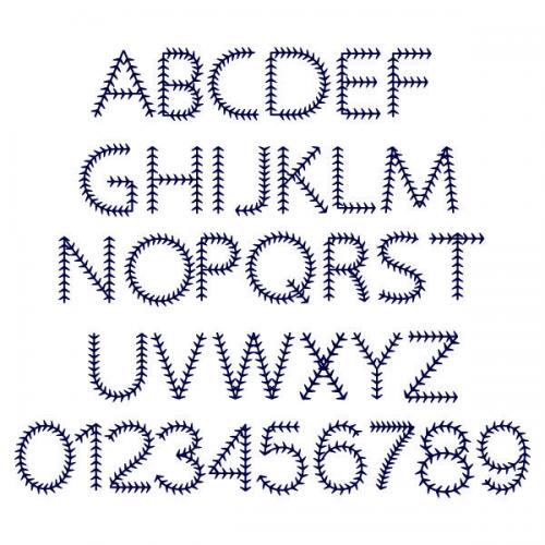Baseball Stitches Cuttable Font | Apex Embroidery Designs, Monogram ...