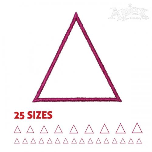 Triangle Embroidery Design | Apex Monogram Designs & Fonts