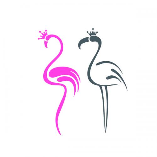 Flamingo Outline SVG Vector Designs - Apex Cuttable