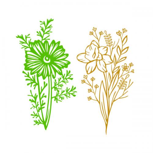 Dainty Flower Cuttable Design | Apex Designs & Fonts