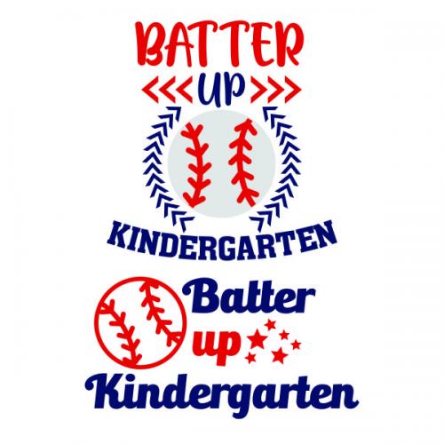 Batter Up Kindergarten Cuttable Design | Apex Designs & Fonts
