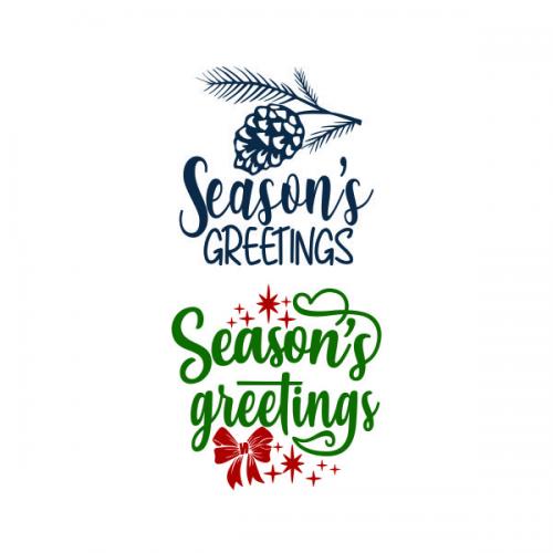 Season's Greetings Cuttable Design | Apex Designs & Fonts