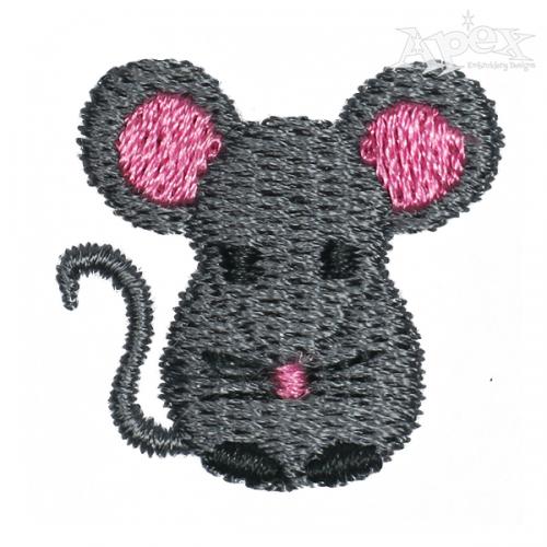 Cute Little Mouse Embroidery Design | Apex Monogram Designs & Fonts