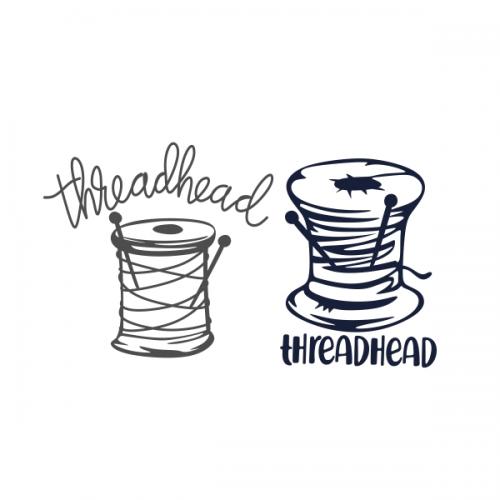 Thread Head Cuttable Design | Apex Designs & Fonts