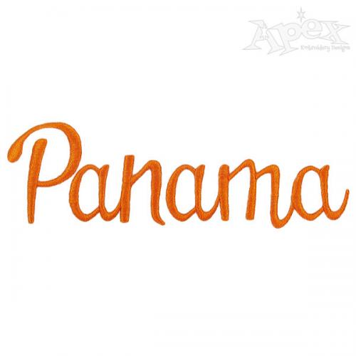 Panama Machine Embroidery Font by Apex
