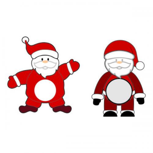 Christmas Santa Claus Monogram SVG Cuttable Frames