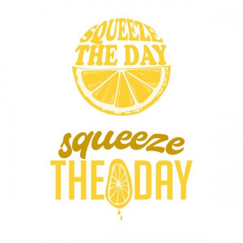 Squeeze the Day Lemon Cuttable Design | Apex Designs & Fonts