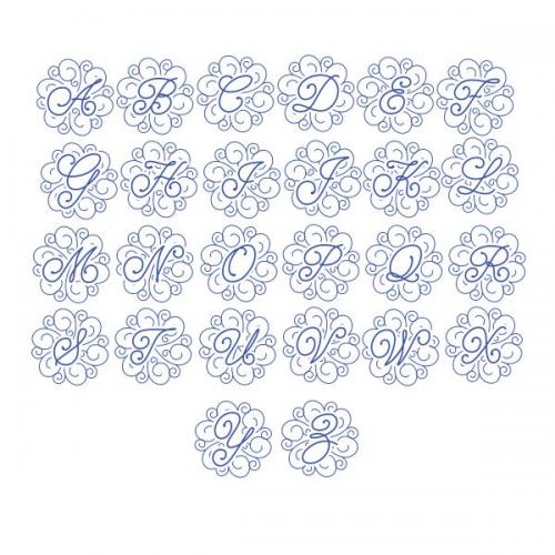 Leafy Normal Monogram TrueType Font | Apex Embroidery Designs, Monogram ...