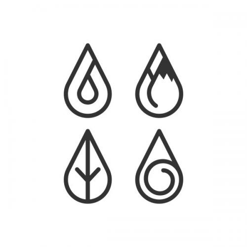 Four Elements Icons Cuttable Design | Apex Designs & Fonts