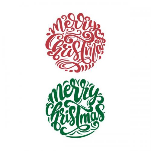 Merry Christmas Sticker Cuttable Design | Apex Designs & Fonts