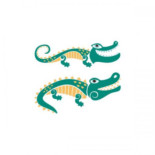 Cute Crocodile Cuttable Design | Apex Designs & Fonts