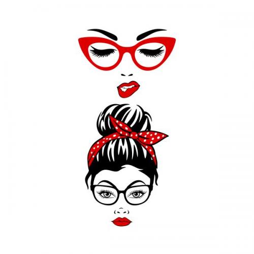 Lady Face Cuttable Design | Apex Designs & Fonts