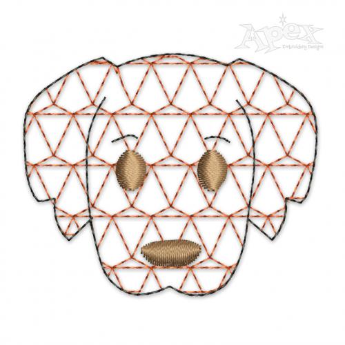 Labrador Dog Face Sketch Embroidery Design | Apex Monogram Designs & Fonts