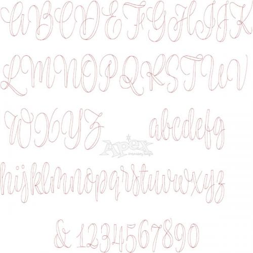 Lylah Sketch Embroidery Font | Apex Embroidery Designs, Monogram Fonts ...