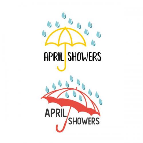 April Showers Cuttable Design | Apex Designs & Fonts