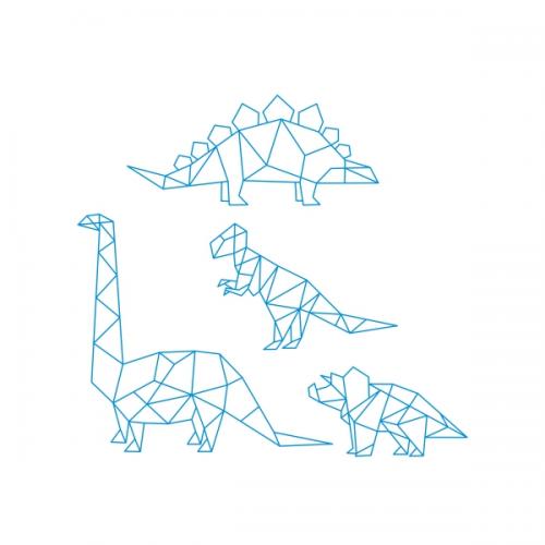 Geometric Dinosaur Pack Cuttable Design | Apex Designs & Fonts