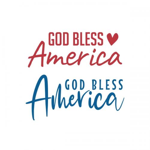 God Bless America Cuttable Design | Apex Designs & Fonts