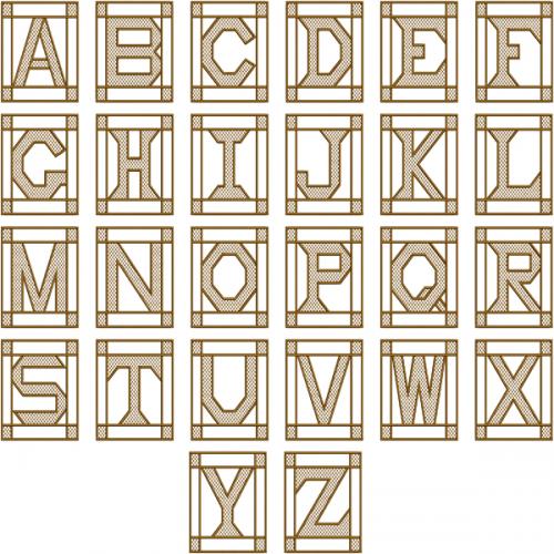 Square Alphabet Quilt Block Embroidery Font | Apex Embroidery Designs ...