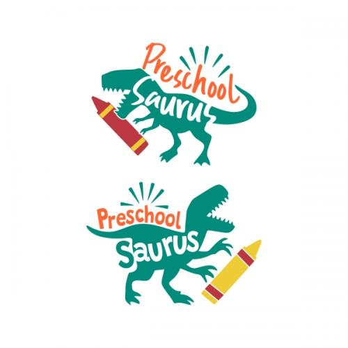 Preschool Saurus Cuttable Design | Apex Designs & Fonts