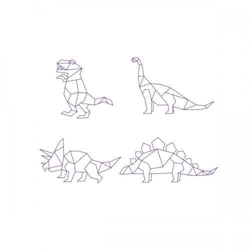 Geometric Dinosaurs Svg | Apex Designs & Fonts