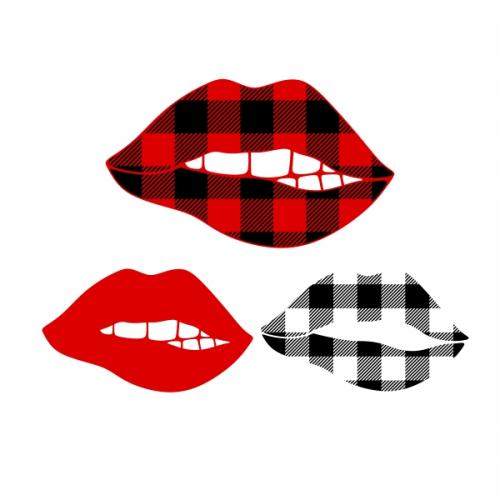 Buffalo Plaid Lips Cuttable Design | Apex Embroidery Designs, Monogram ...