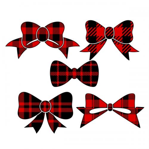 Plaid Pattern Bow Pack Cuttable Design | Apex Designs & Fonts