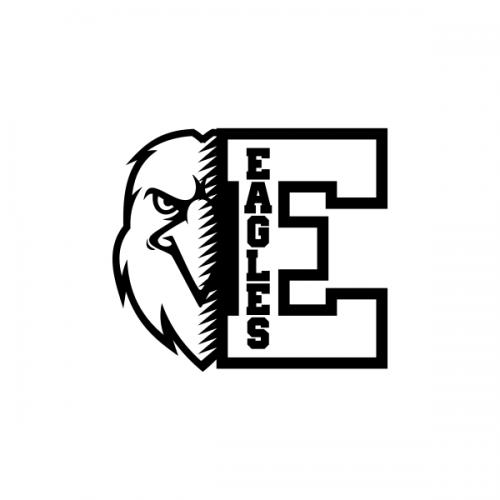 E Eagles Cuttable Design | Apex Embroidery Designs, Monogram Fonts ...