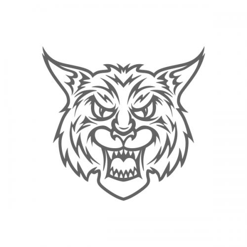 Bobcat Face Cuttable Design | Apex Embroidery Designs, Monogram Fonts ...