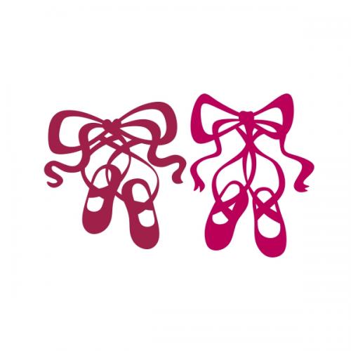 Ballet Dancing Shoes Ribbon Cuttable Design | Apex Designs & Fonts