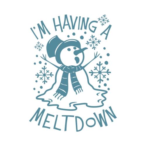 Having a Meltdown Snowman Cuttable Design | Apex Embroidery Designs ...