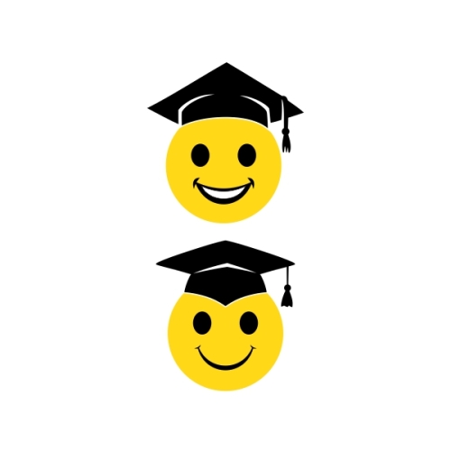Graduation Smiley Emoji | Apex Designs & Fonts
