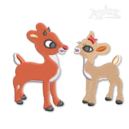 Couple Fawns | Apex Monogram Designs & Fonts