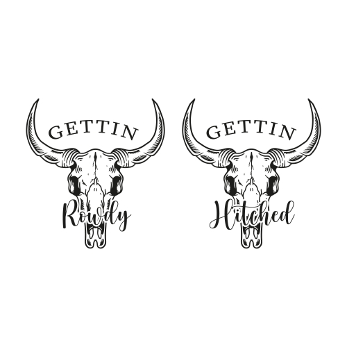 Bachelorette Cowgirl Gettin' Rowdy Hitched SVG Designs | Apex