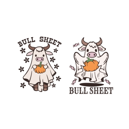 Bull Sheets SVG Cow Bull Halloween Ghost