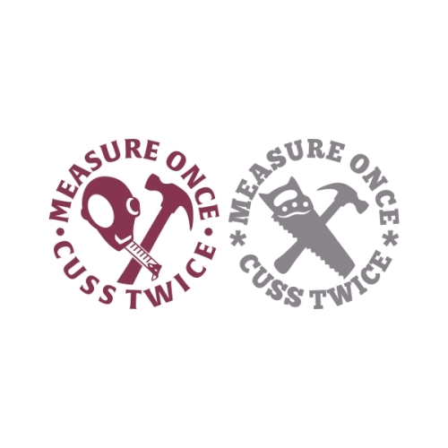 Measure Once Cuss Twice SVG | Apex Designs & Fonts