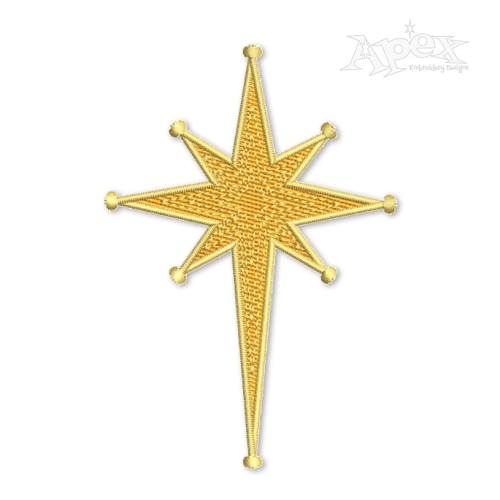 Christmas Star of Bethlehem Machine Embroidery Design by Apex