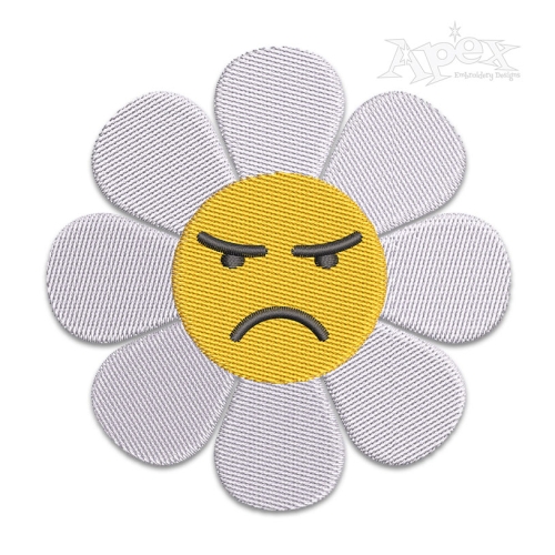 Daisy Angry Mad Face Machine Embroidery Designs - Apex