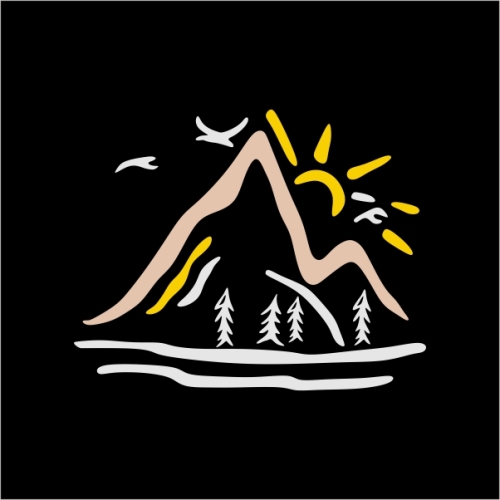 Mountain Scene SVG | Apex Embroidery Designs, Monogram Fonts & Alphabets