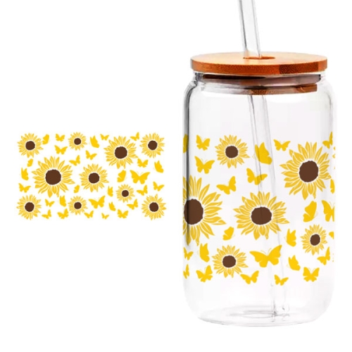 Seamless Sunflowers Decal SVG | Apex Embroidery Designs, Monogram Fonts ...